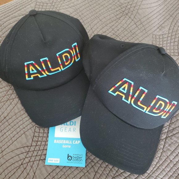 Aldi | Accessories | Aldi Black Logo 224 Collection Baseball Caps His ...